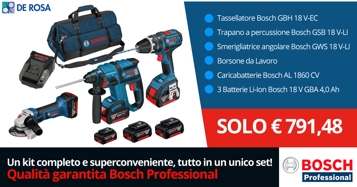 Il kit più completo di elettroutensili Bosch! - De Rosa Edilizia a ...